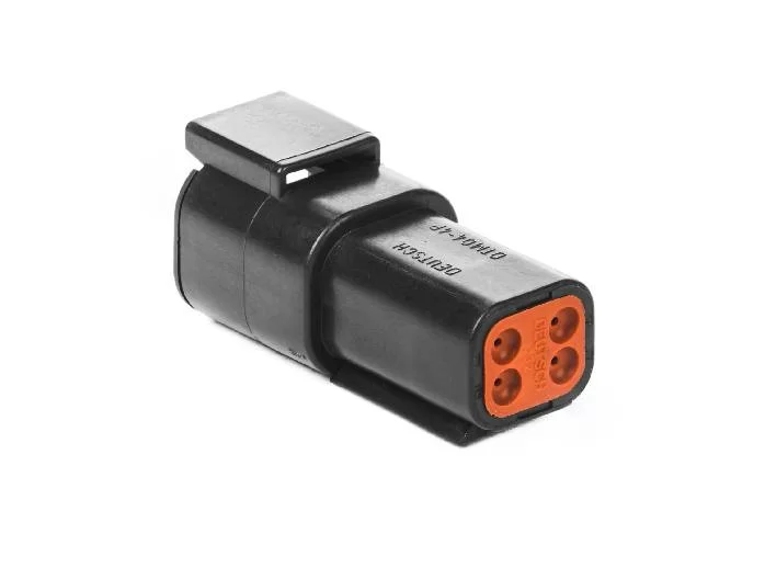 DTM04-4P-E004 ATM04-4P-BLK - DTM Series - 4 Pin Male Receptacle - Black ...